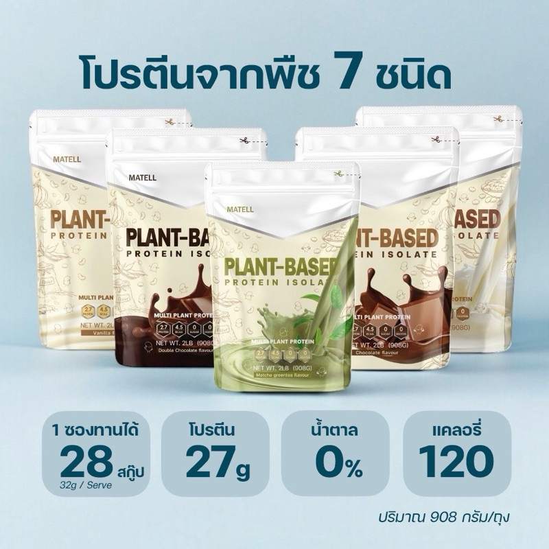 [สั่งในไลฟ์ลด100] MATELL Plant-Based Protein Isolate มาเทลแพลนต์เบสด์ ...