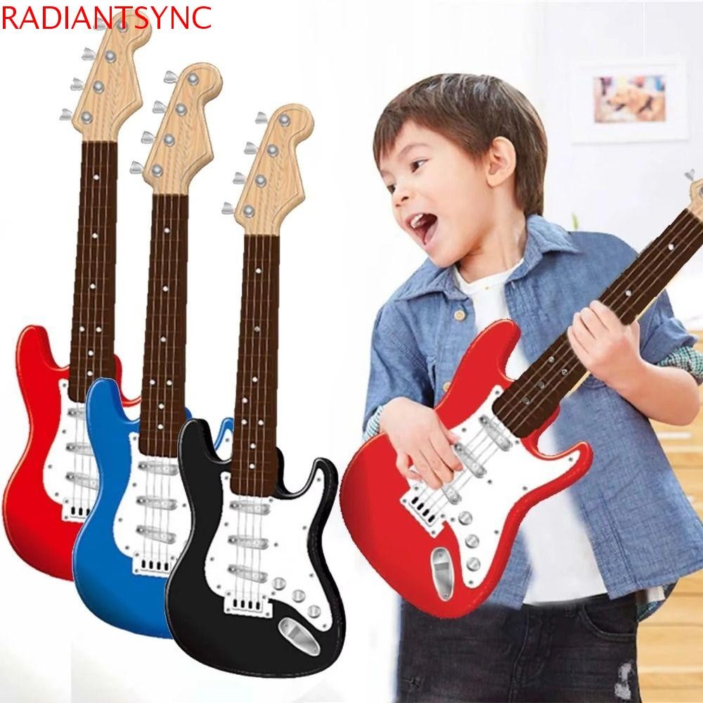 RADIANTSYNC กีตาร์ไฟฟ้า 4 สายปรับ String Knob เครื่องมืออิเล็กทรอนิกส์ของเล่น, Rhythm เครื่องมือ ...
