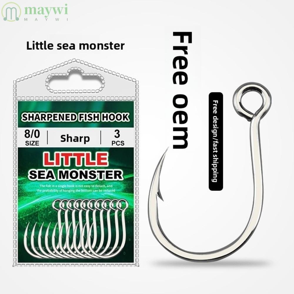MAYWI น้ำเค็ม Popper Fishing Hook ทำจากวัสดุHeavy Duty เพื่อป้องกันสนิม ...