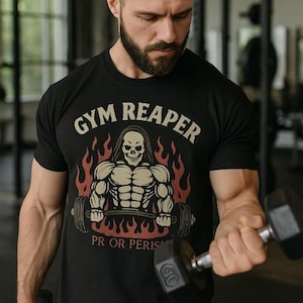 เสื้อยืด Gym Reaper Unisex ทำจากผ้าฝ้าย 100% คอกลมแขนสั้น สวมใส่ง่าย ...