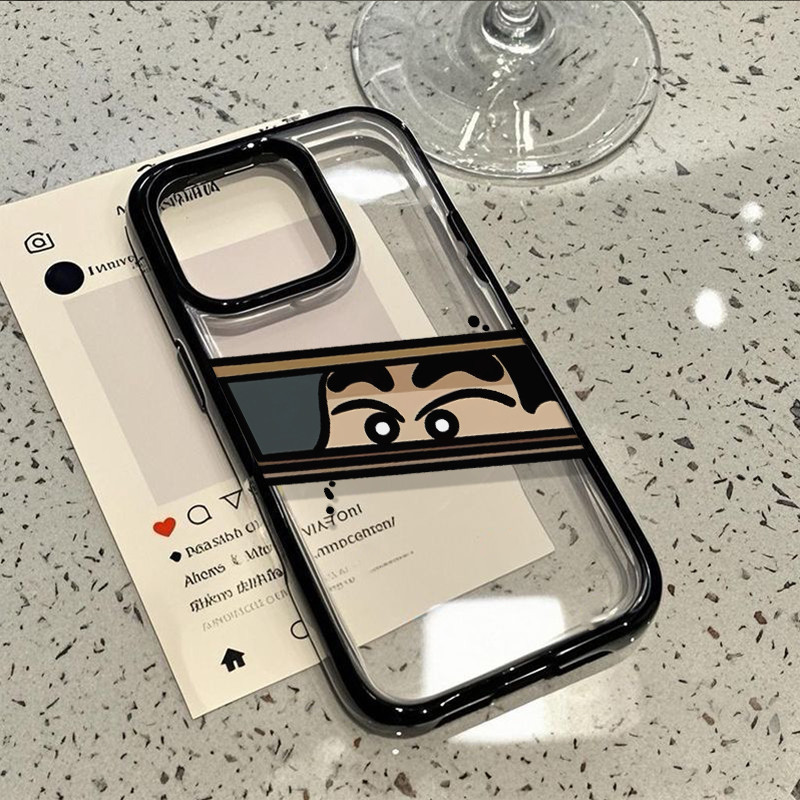 เคสไอโฟน17 16 15 14 13 12 11 Pro Max Crayon Shin-chan Peep Compatible ...