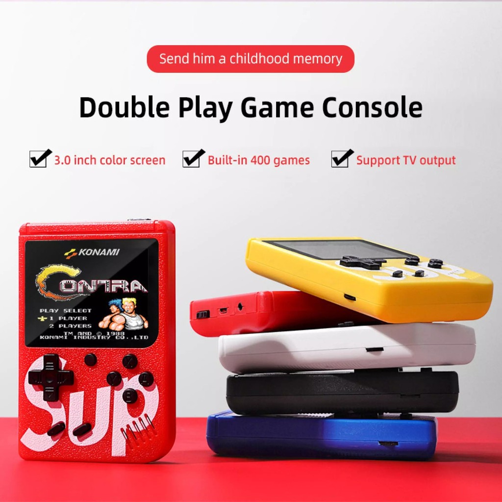 คอนโซลเกมมือถือขนาดเล็ก SUP400 ใน 1 หน้าจอ 3 นิ้ว Retro Adventure ...