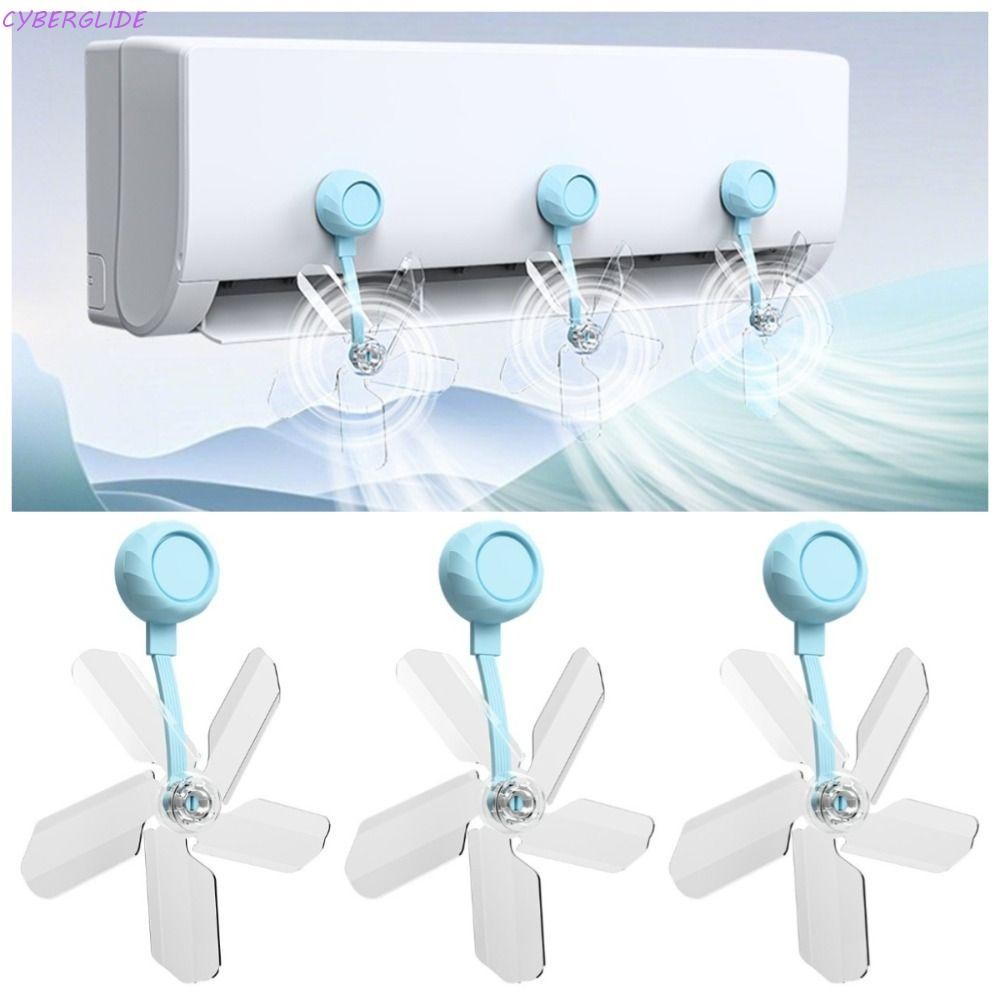 CYBERGLIDE 3 ชิ้น Conditioning Guide Fan, Windmill Shaped Wall Mounting Air Conditioner Vent Fan ...