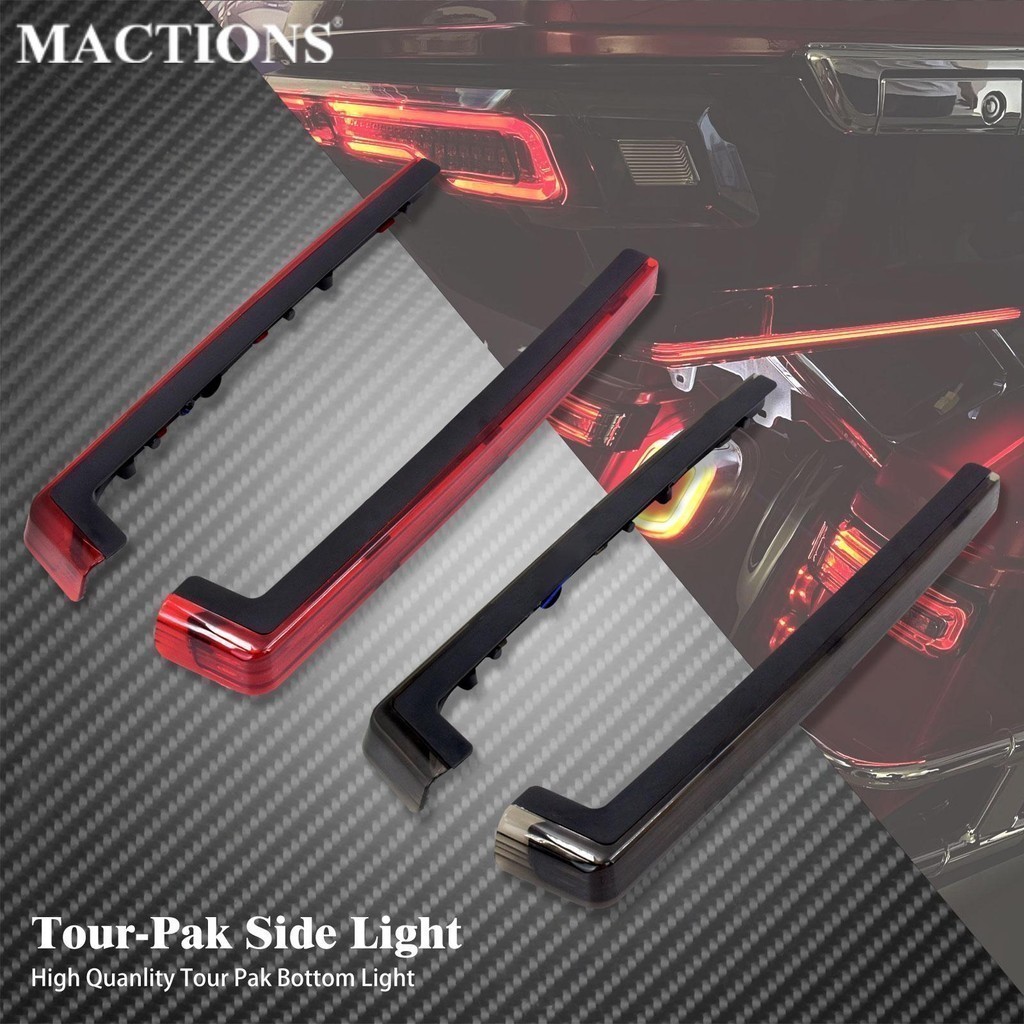 YJ 2xMotorcycle Tour Pak Pack Accent Side Panel LED Light Lamp Red ...