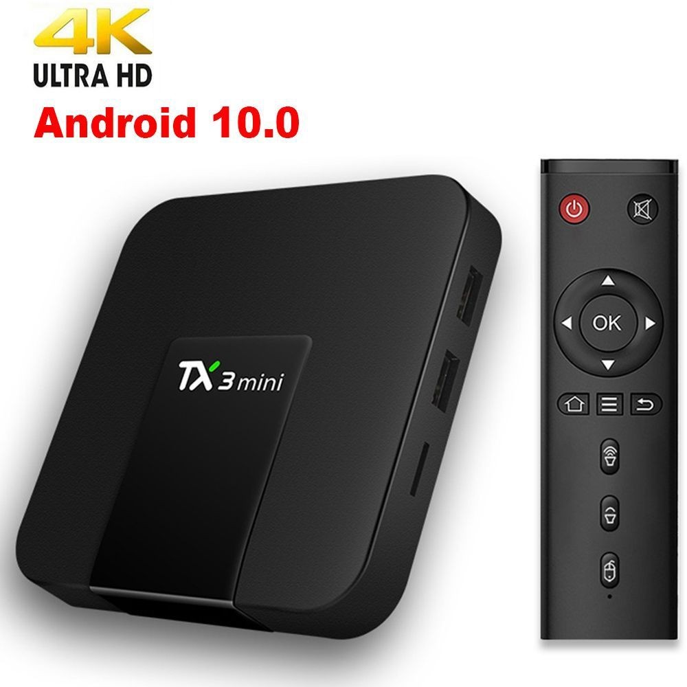Tx3 Mini สําหรับ Android 10.0 กล่องทีวีสมาร์ททีวี H2.65 IPTV 4Kชุดกล่องด้านบนTVBOX IPTV Media ...