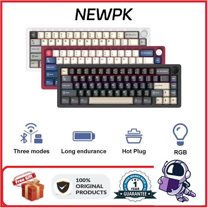 Dark ALIEN R65 คีย์บอร์ดเครื่องกลสามโหมดไร้สาย ปลั๊กร้อนแบบกําหนดเอง ...