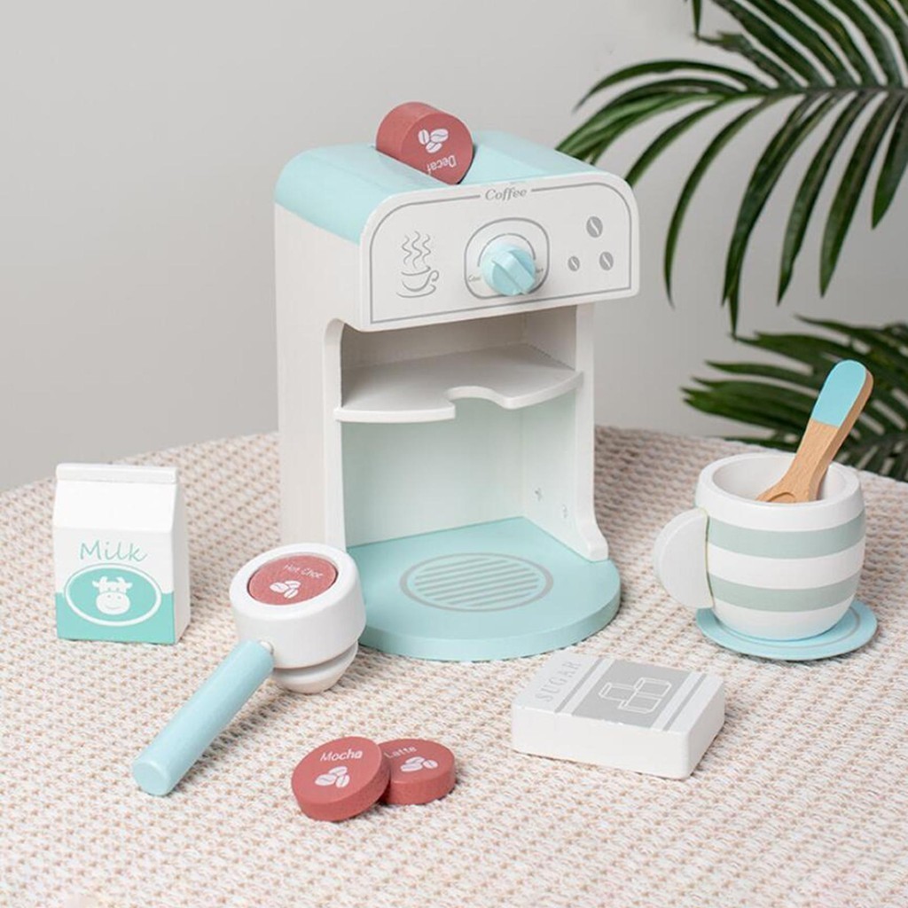 [Tachiuwa21] Maker Espresso Machine Playset Role Play อุปกรณ์ครัวไม้ ...