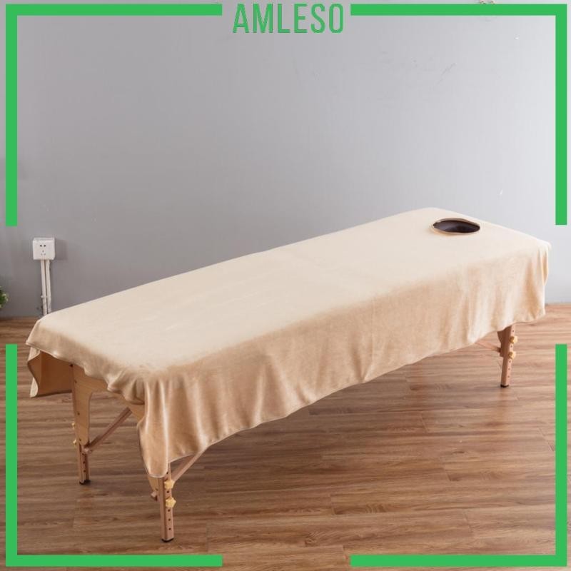 [Amleso] แผ่นที่นอนนวดโต๊ะเครื่องสําอางผ้าคลุมเตียงพร้อมรูใบหน้าอูฐ ...