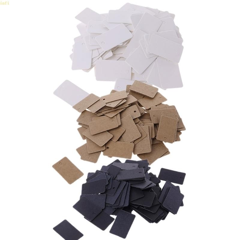 Infi 100 ชิ้นกระดาษคราฟท์การ์ดแขวนแท็กเครื่องประดับป้ายแท็กหัตถกรรมตก ...