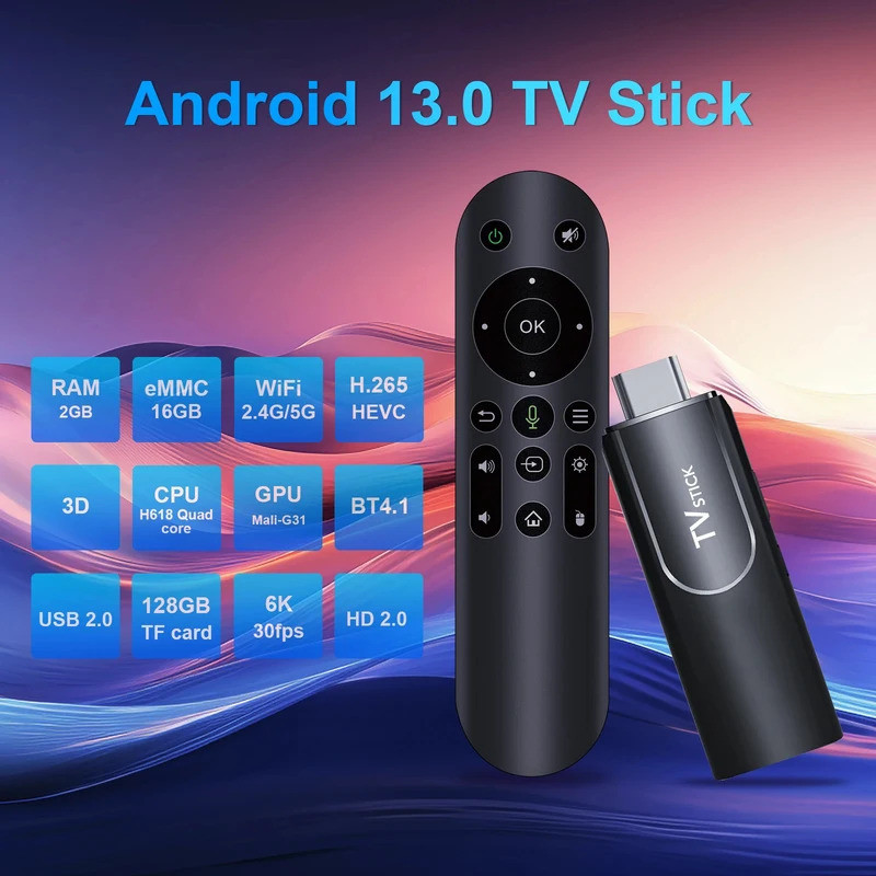 MX10 ATV TV Stick Android 13 HD 6K 3D TV Box 2.4G และ5G HDR10 BT4.1 ...