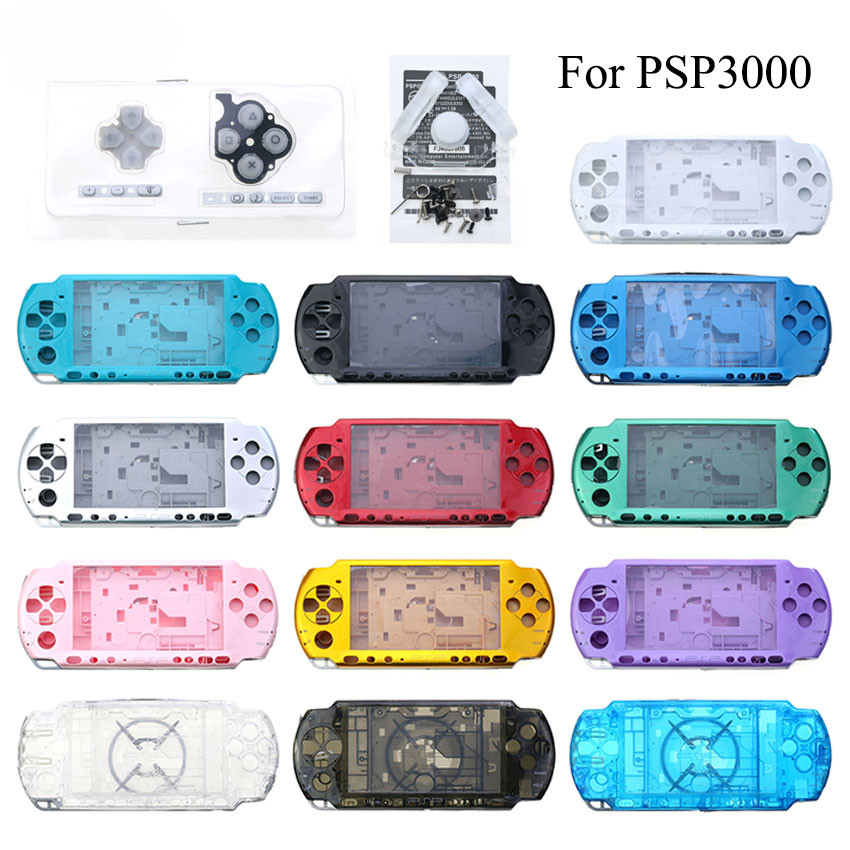 เปลี่ยนสําหรับ Sony PSP3000 เกมคอนโซล Full Housing Shell กรณีปุ่มชุด ...