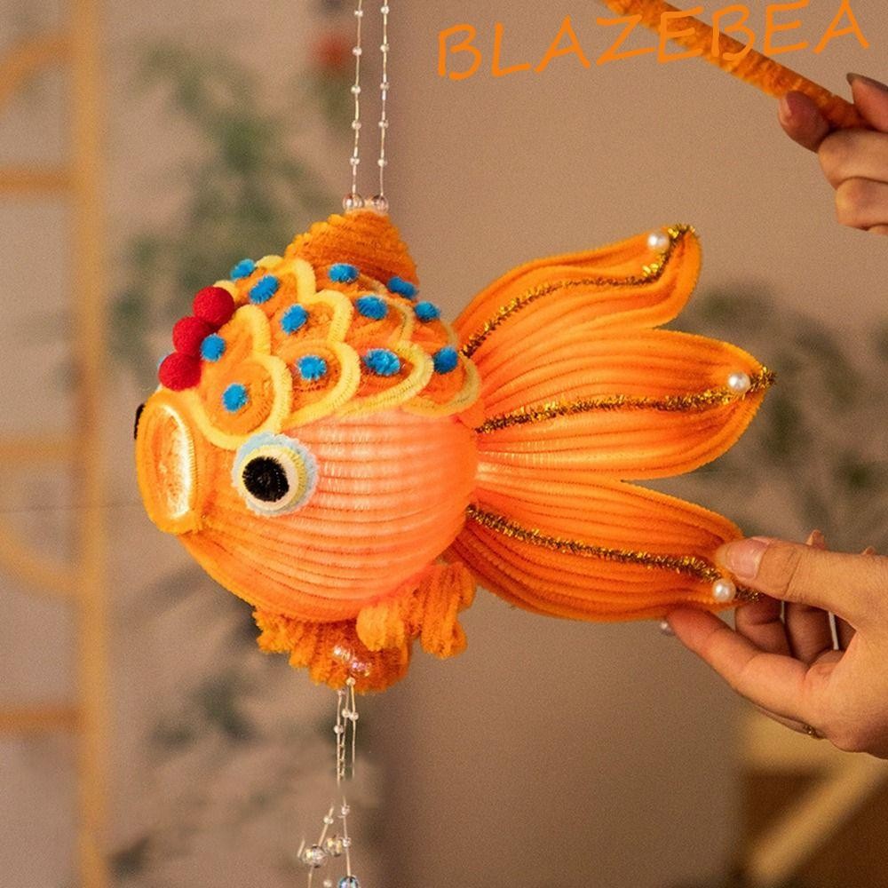 Blazebea DIY ปลาคาร์พปลาโคมไฟ, DIY วัสดุเรืองแสง Twist Stick โคมไฟปลาทอง, Creative จีน Handmade ...