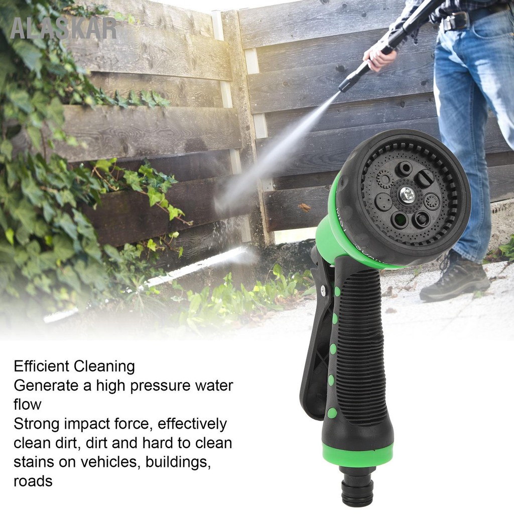 ALASKAR รถ ท่อล้างหัวฉีด 7 รูปแบบการรดน้ำที่ปรับได้การควบคุมการไหล ...