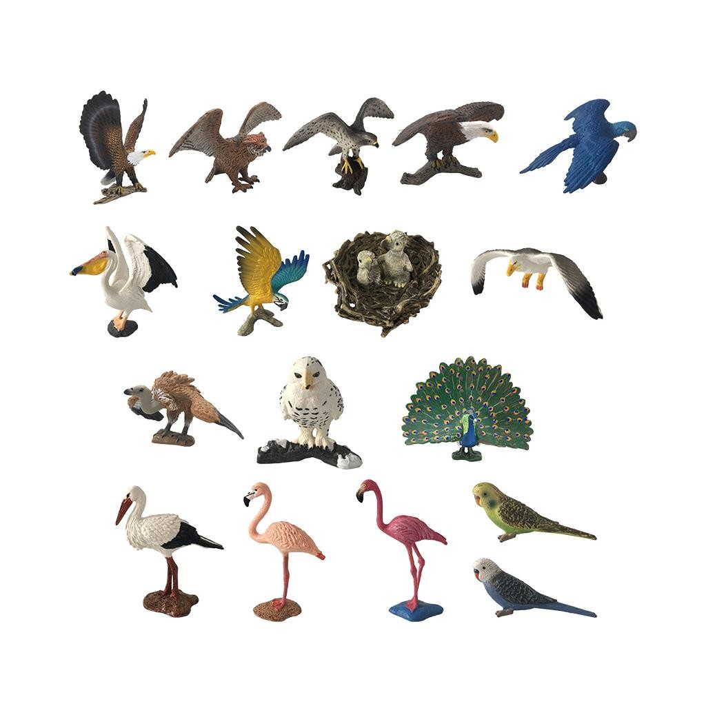 [Lszcx6l] ตุ๊กตาของเล่นตุ๊กตาที่แตกต่างกันรวม Macaw, , Crane, Seagull ...