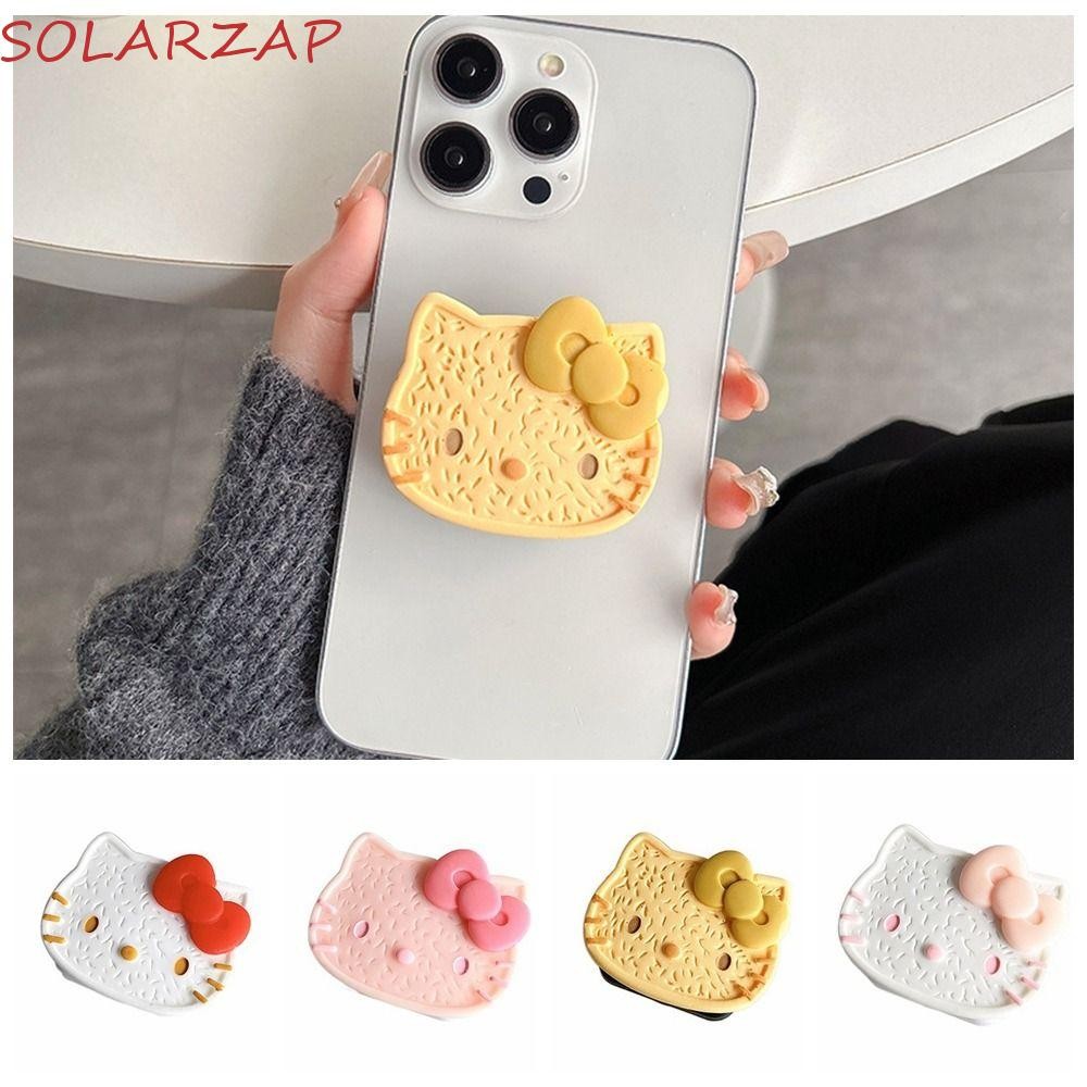 Solarzap Kitty Phone Airbag Bracket,พร้อมถุงลมนิรภัยกระจก KT Cat Phone Holder,พับขาตั้งนิ้ว ...