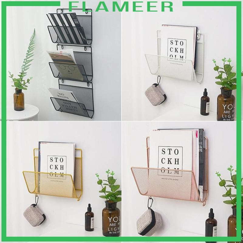 [Flameer] Iron หนังสือพิมพ์หนังสือกระดาษโพสต์การ์ดที่วางแร็ค Organiser ...