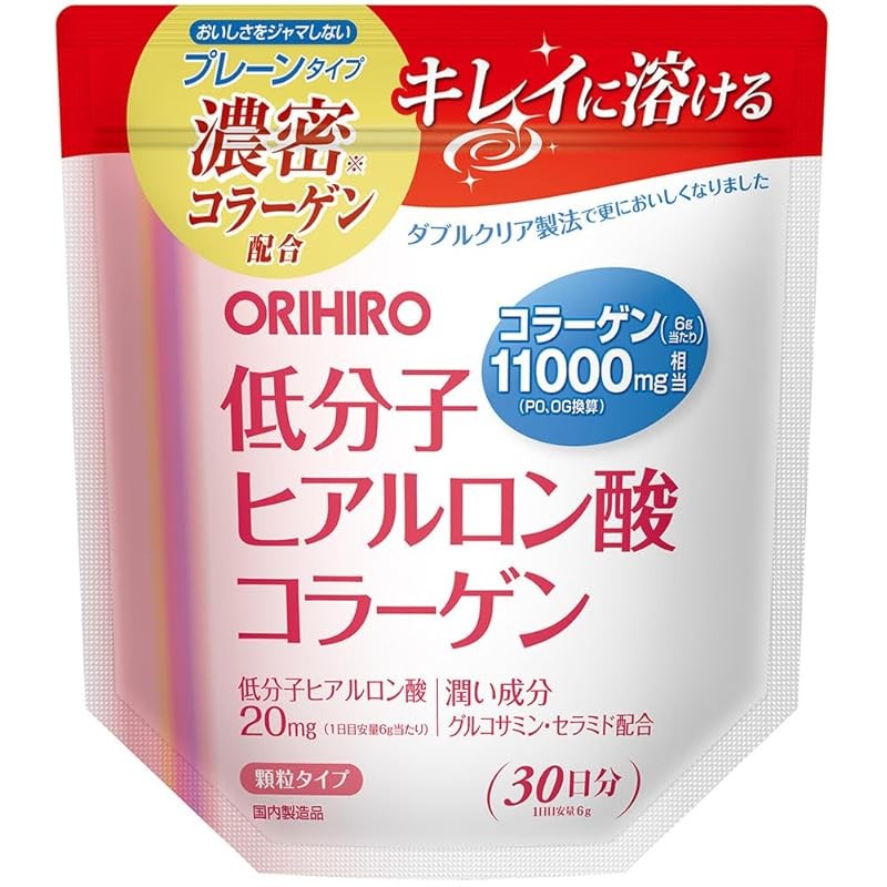 《JAPAN》★Orihiro Low Molecular Hyaluronic Acid Collagen 180g 30-Day ...