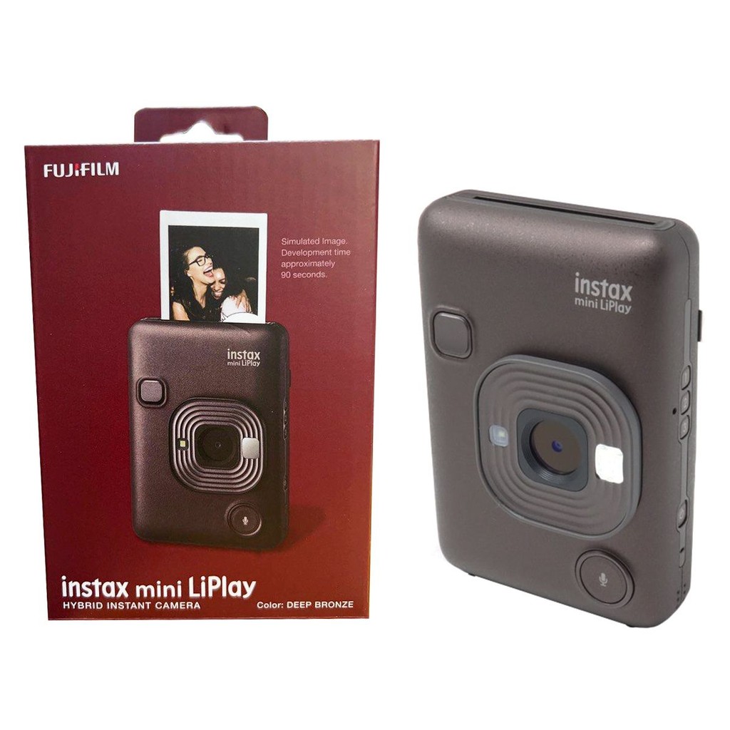 Fujifilm Instax Mini LiPlay Hybrid Instant Camera (Deep Bronze) - USB-C ...