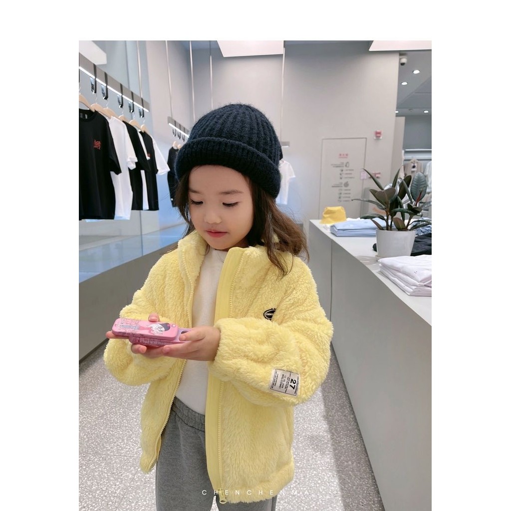 Clemine เสื้อโค้ทเด็ก, ท็อปส์ซูความร้อนผ้าขนสัตว์เนื้อแกะแบบหนาสําหรับ ...