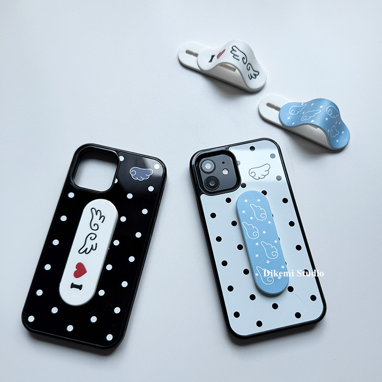 เกาหลี ins Y2K สาวหวาน Polka Dot Angel Wings Band tok สําหรับ iphone ...