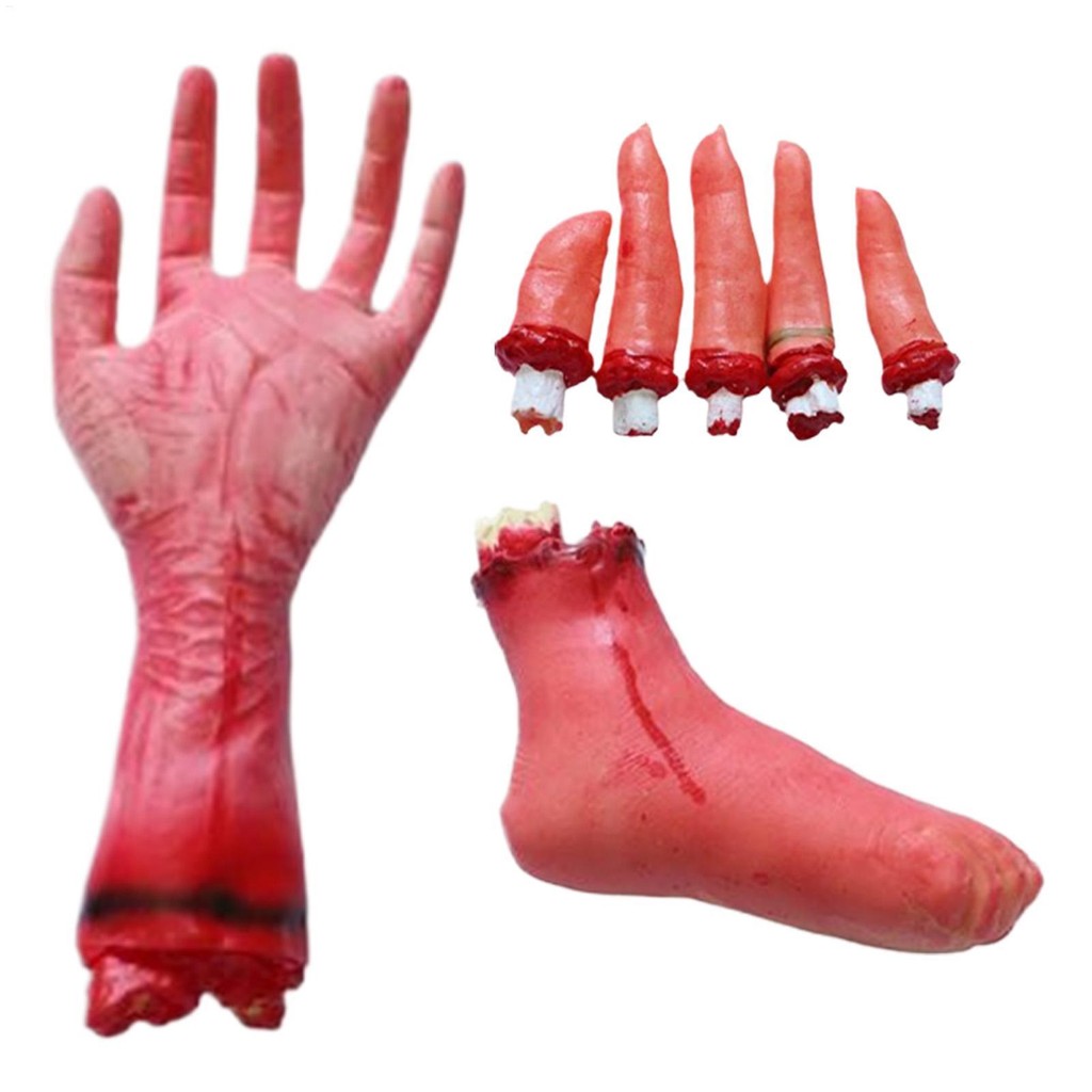 ฮาโลวีนปลอมมือ Bloody Arm ฮาโลวีน Props ที่สมจริง Props ตกแต่ง Party ...
