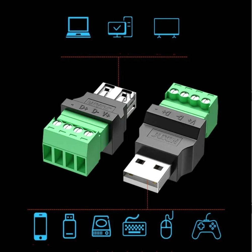 JUIC USB Turn Terminal, Adapter Connector Jack USB 2.0 USB Connector ...
