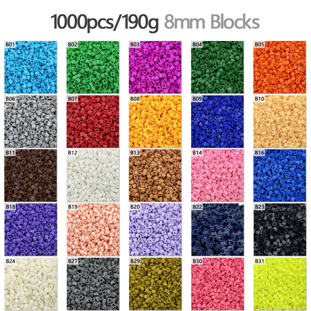 100 ชิ้น 8*8 มิลลิเมตร Pixel Art ปริศนา Micro Diamond Building Blocks ...