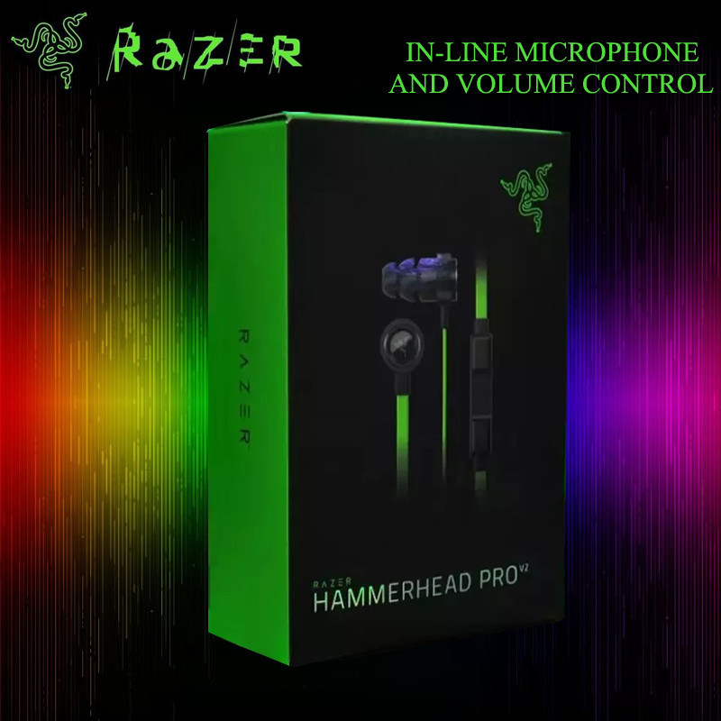 Razer Hammerhead Pro V2 Earphone 3.5mm Wired In Ear Gaming Headset With ...