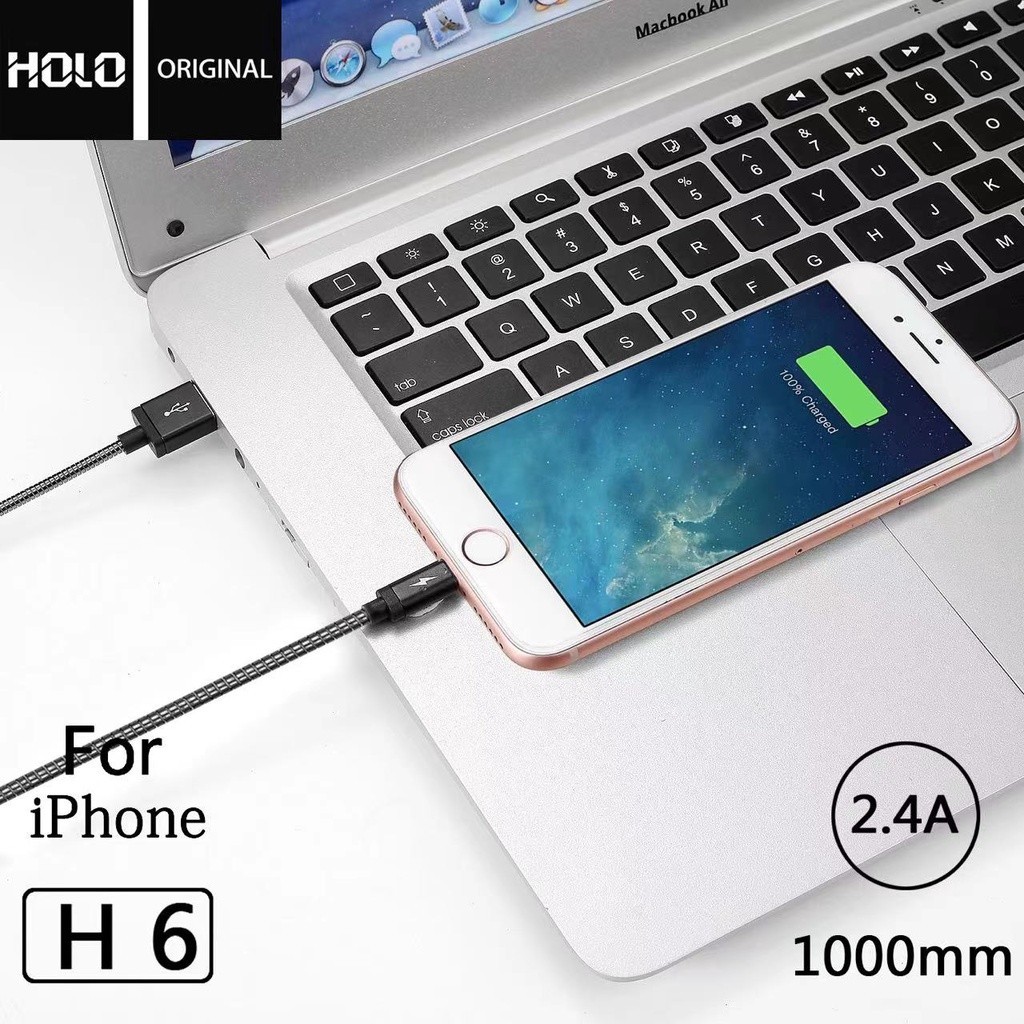 ใช้ดี สายชาร์จ HOLO KingKong Fast Charge รุ่น H6 สำหรับสายสปริง แข็งแรง ...