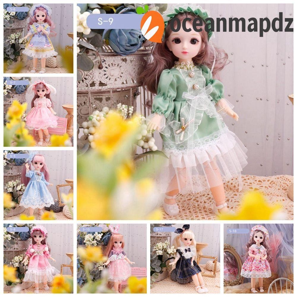 Oceanmapdz 1/6 ตุ๊กตา bjd, สีบลอนด์สีน้ําตาล Eyed บานพับตุ๊กตา, DIY ของเล่นทรงกลม Joint พร้อม ...