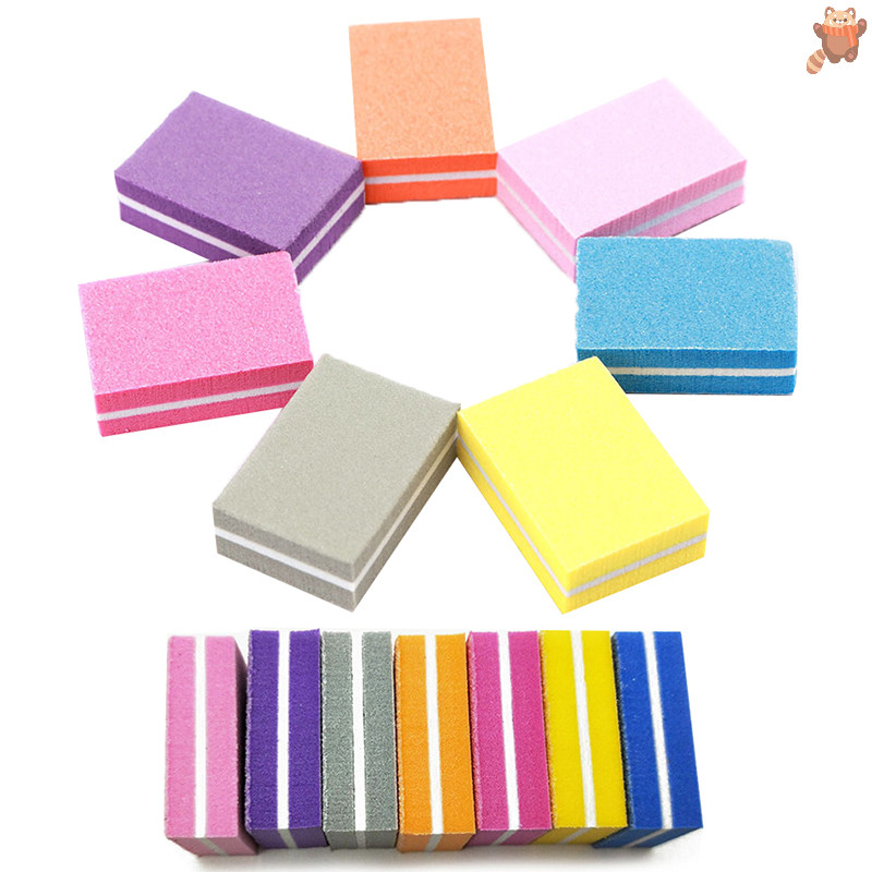 [AP] 50 ชิ้น Mini Nail Sponge Files Buffer uffing Polishing Pedicure ...