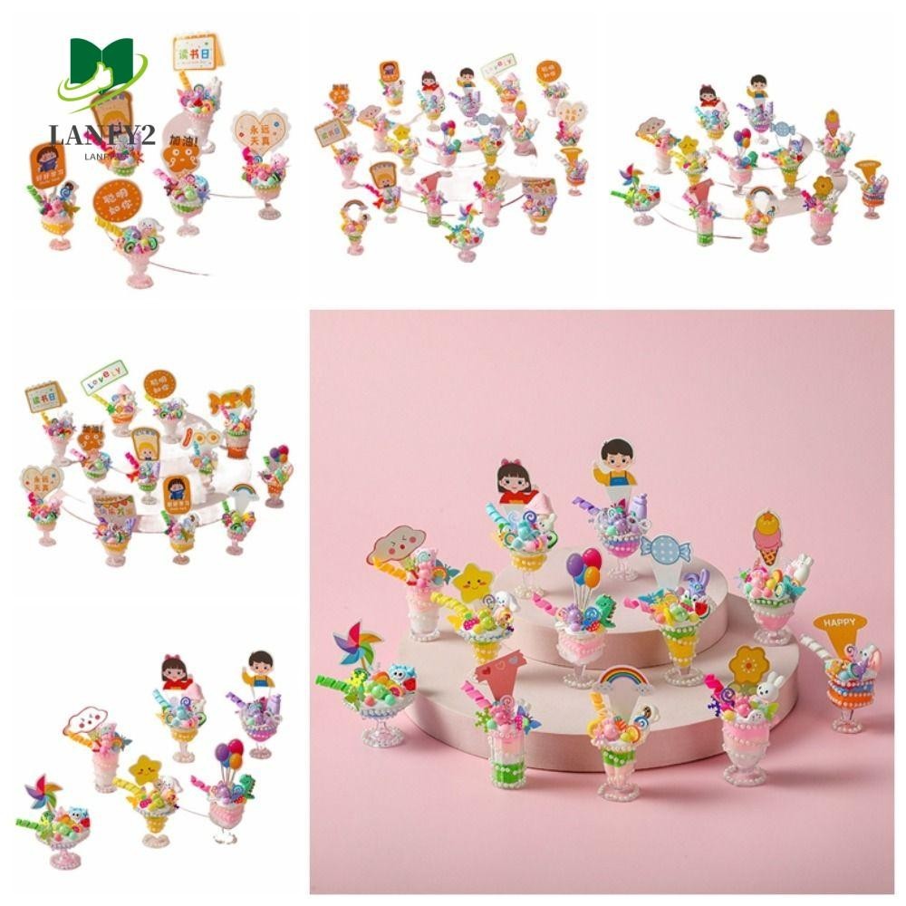 Alanfy 1BOX ถ้วยไอศกรีมวัสดุแพคเกจ,Goo Card Ice Cream Goo Card Set ...