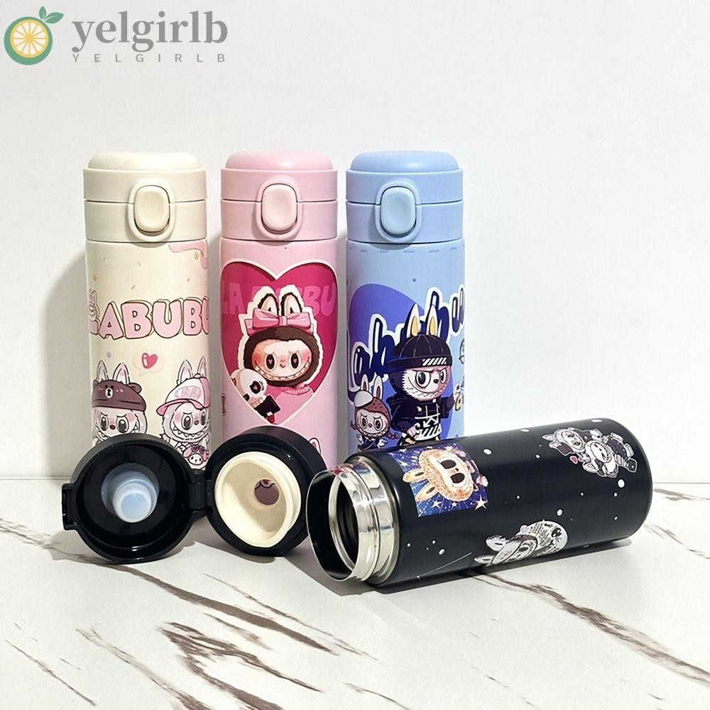 Yelgirlb ขวดน้ําเก็บความร้อน, 304 สแตนเลส 420ML LABUBU Cup, แบบพกพา LABUBU ถ้วยดื่มโดยตรงสําหรับ ...