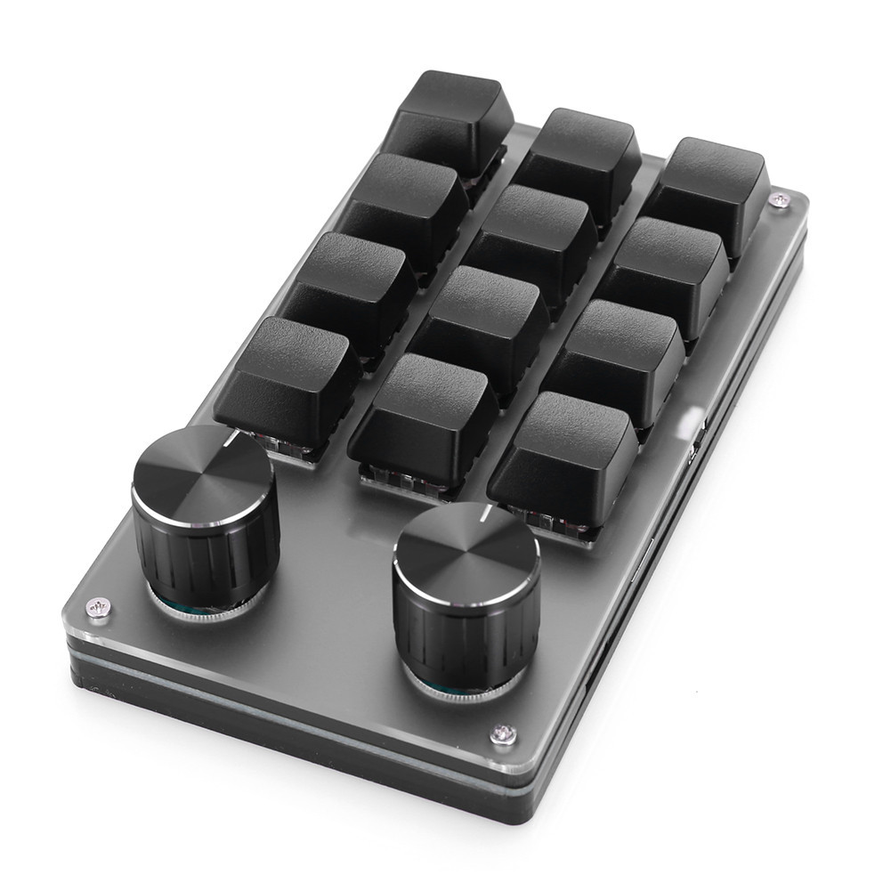 12 Key 2 Knob Programming Macro Custom Knob Keyboard Mechanical Hotswap Macropad [superecho.th ...