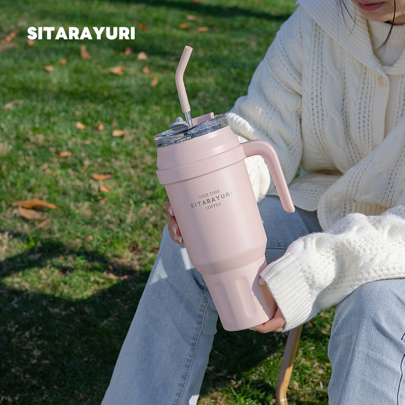 SITARAYURI (ของแท้) แก้วขนาดใหญ่ แก้วเก็บความเย็น/ร้อน 1,478ml/50oz แก้วสแตนเลสสุญญากาศ SUS304 ...