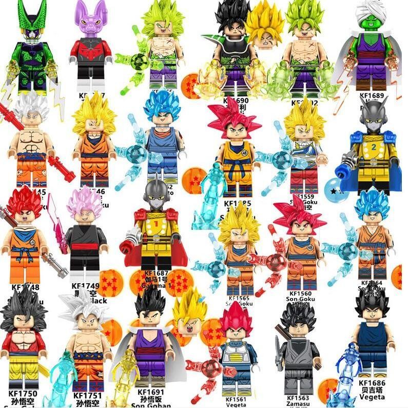 เข้ากันได้กับ Lego Dragon Ball Broly Son Goku Vegeta Saru เลียนแบบ ...