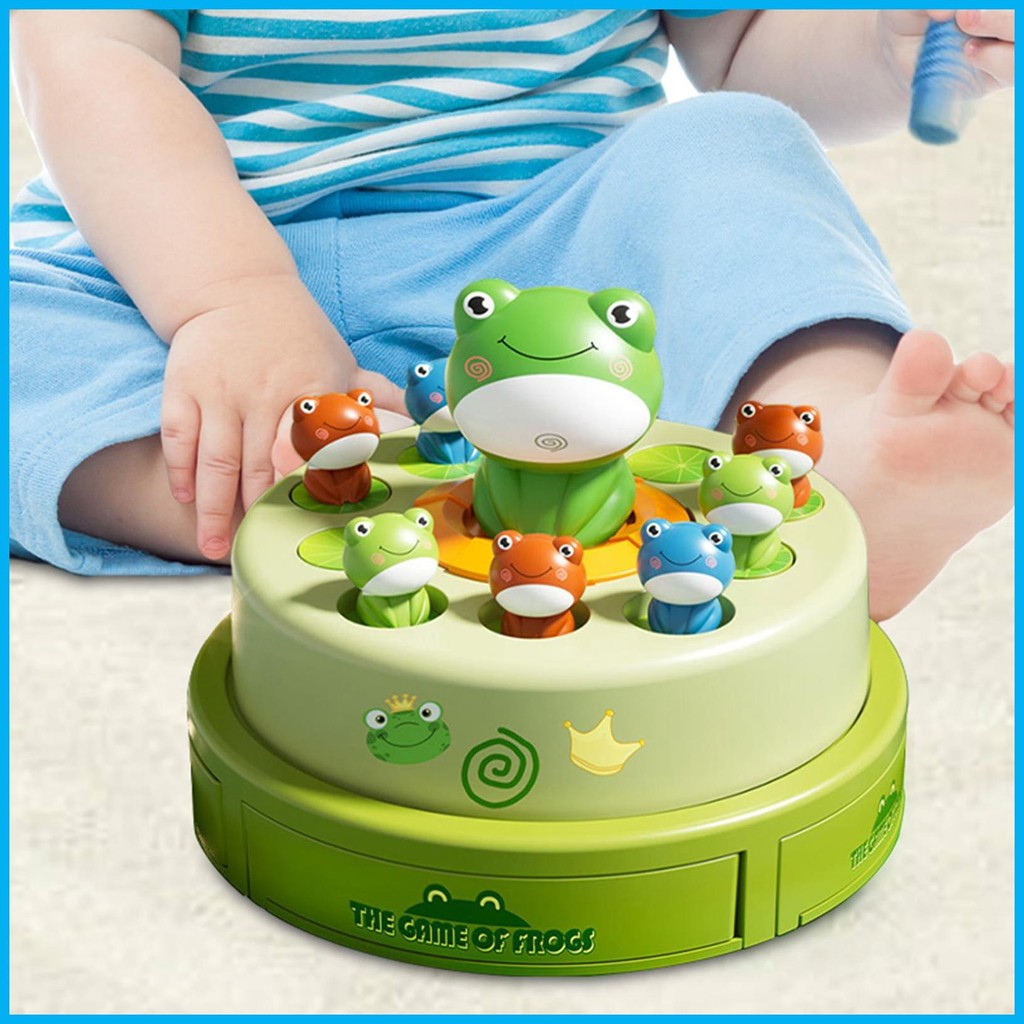 กบ Catapult เกมเสียงและแสงกบสีเขียว Bounce ของเล่นเสียงและแสงกบ ...