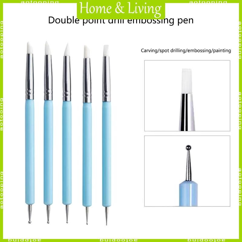 Aotoo Clay Stylus Dotting ชุดเครื่องมือ DIY ซิลิโคนเซรามิค Clay ...