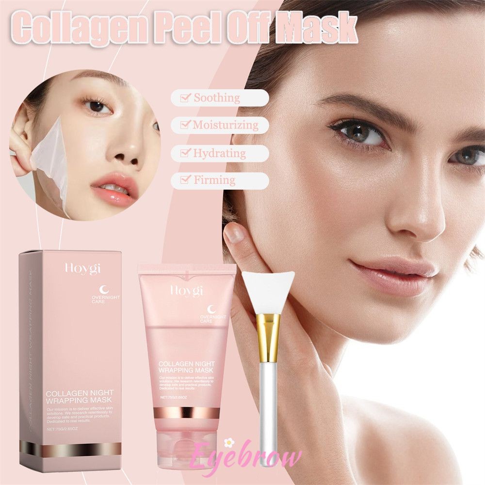 Hoygi Collagen Peel Off Mask Wrapping Face Masks พร้อมแปรง Soothing ...