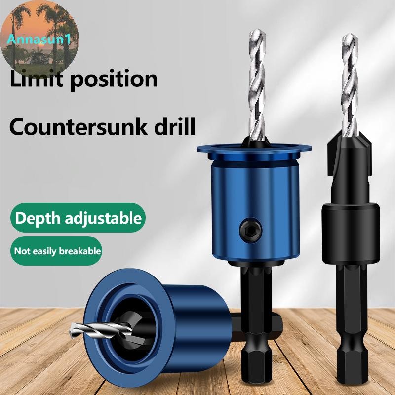 Annasun 1 ชุดเครื่องมืองานไม้ 8/10 มม. Shank เจาะ Bit Core Limiter ...