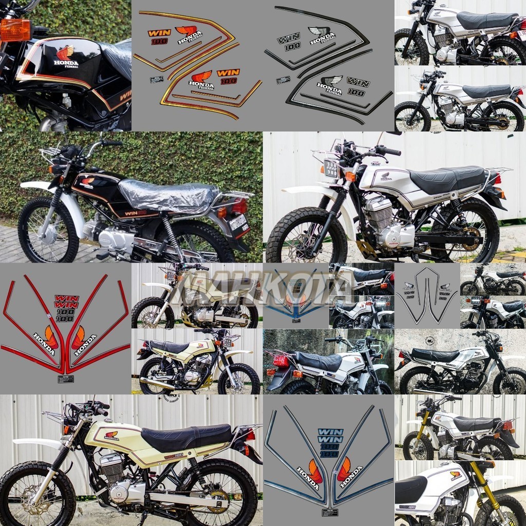 Striping Sticker List of Honda Win 100 Federal Series Motorcycle List ...