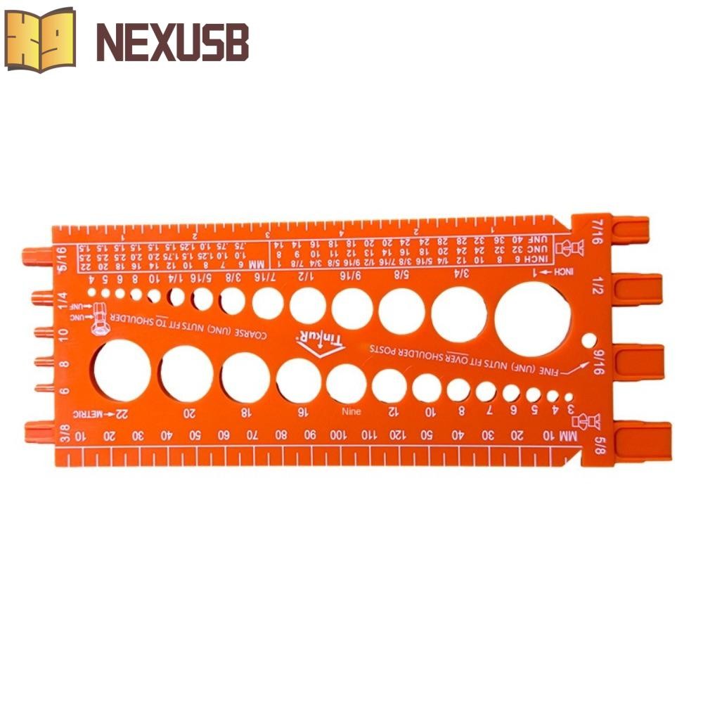 NEXUSBEAM Nut and Bolt Thread Checker, with Inch and Centimeter Ruler ...