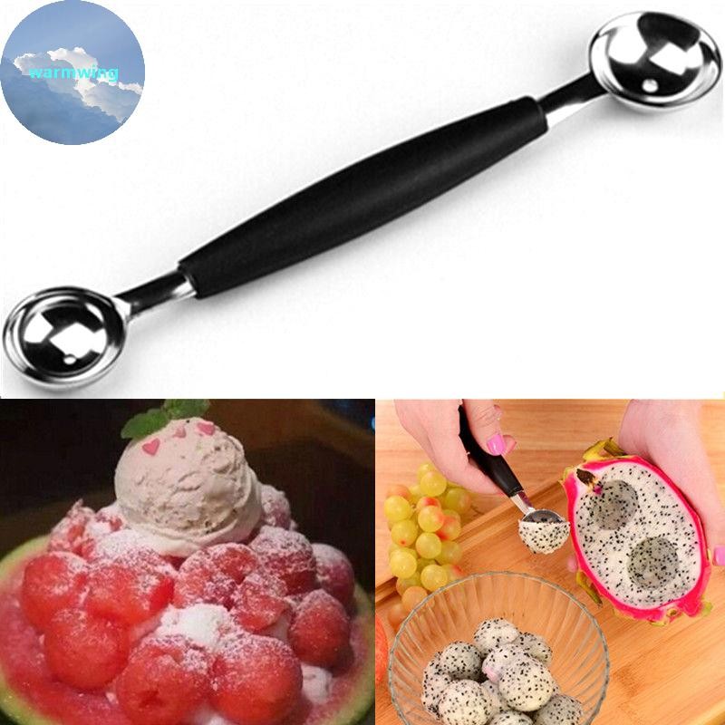Warmwing สแตนเลส Double-end Melon ไอศกรีม Baller Scoop ช้อนผลไม้ครัวเครื่องมือ TH | Shopee Thailand