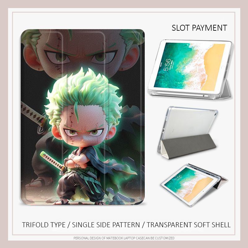 การ์ตูน One Piece Zoro กรณี iPad air7 air4/5/6 10.2 gen7/8/9 mini4/5/6 ...