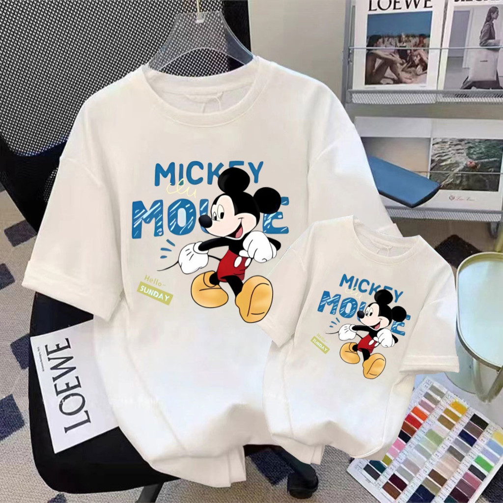 🔥พร้อมส่ง&COD🔥RINA STUDIO🔥 2025แบบใหม่ ทีชิร์ตผ้า cotton เอวกลม ชุดพ่อแม่ลูก ชุดครอบครัว ชุดแม่ ...