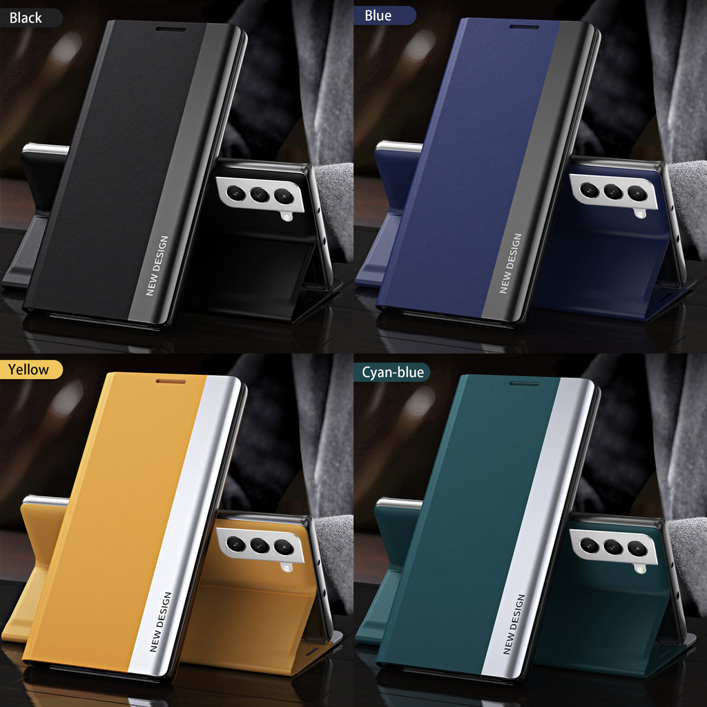 ปลอกสําหรับ Samsung Galaxy S21 Plus S20 Ultra S20 FE Flip Bracket หนัง ...