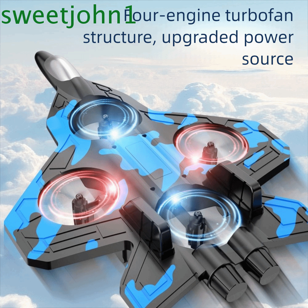 SWEETJOHN Four Motor Helicopter Toy, Gravity Sensing RC Drones รีโมทคอนโทรลโฟม Fighter, พร้อมไฟ ...