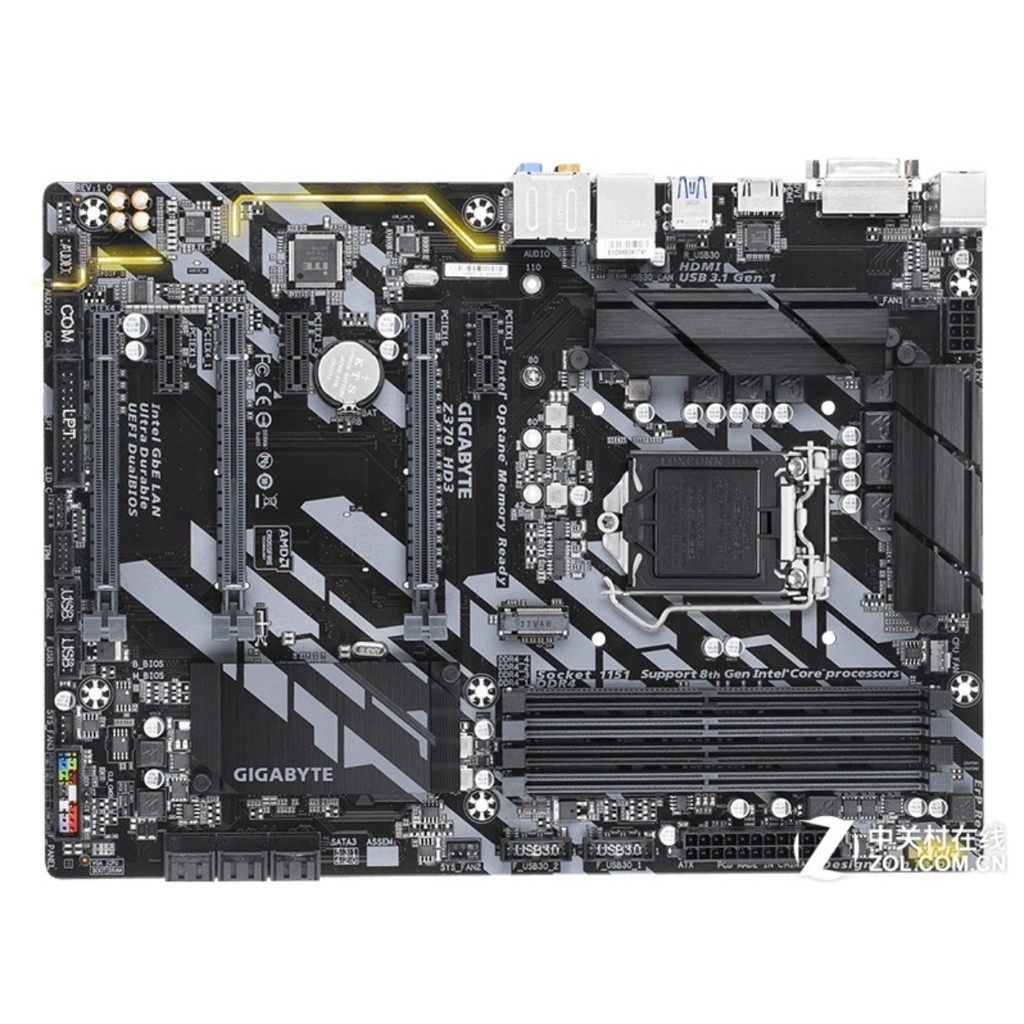 Gigabyte Gigabyte/Gigabyte Z370 HD3 เมนบอร์ด M.2 1151 พิน CPU รองรับ 9700 B360 HD3 [มือสอง ...