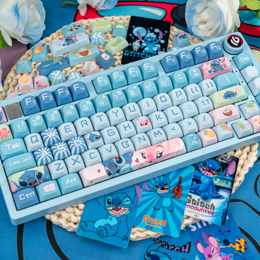 Lilo & Stitch Keycap MOA 137 คีย์ PBT ห้าด้าน Dye Sublimation Keycap ...