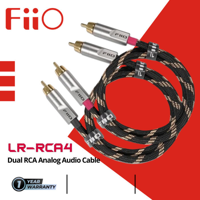Fiio LR-RCA4 Dual RCA Analog 5N สายสัญญาณเสียงทองแดงบริสุทธิ์ชุบเงิน | Shopee Thailand